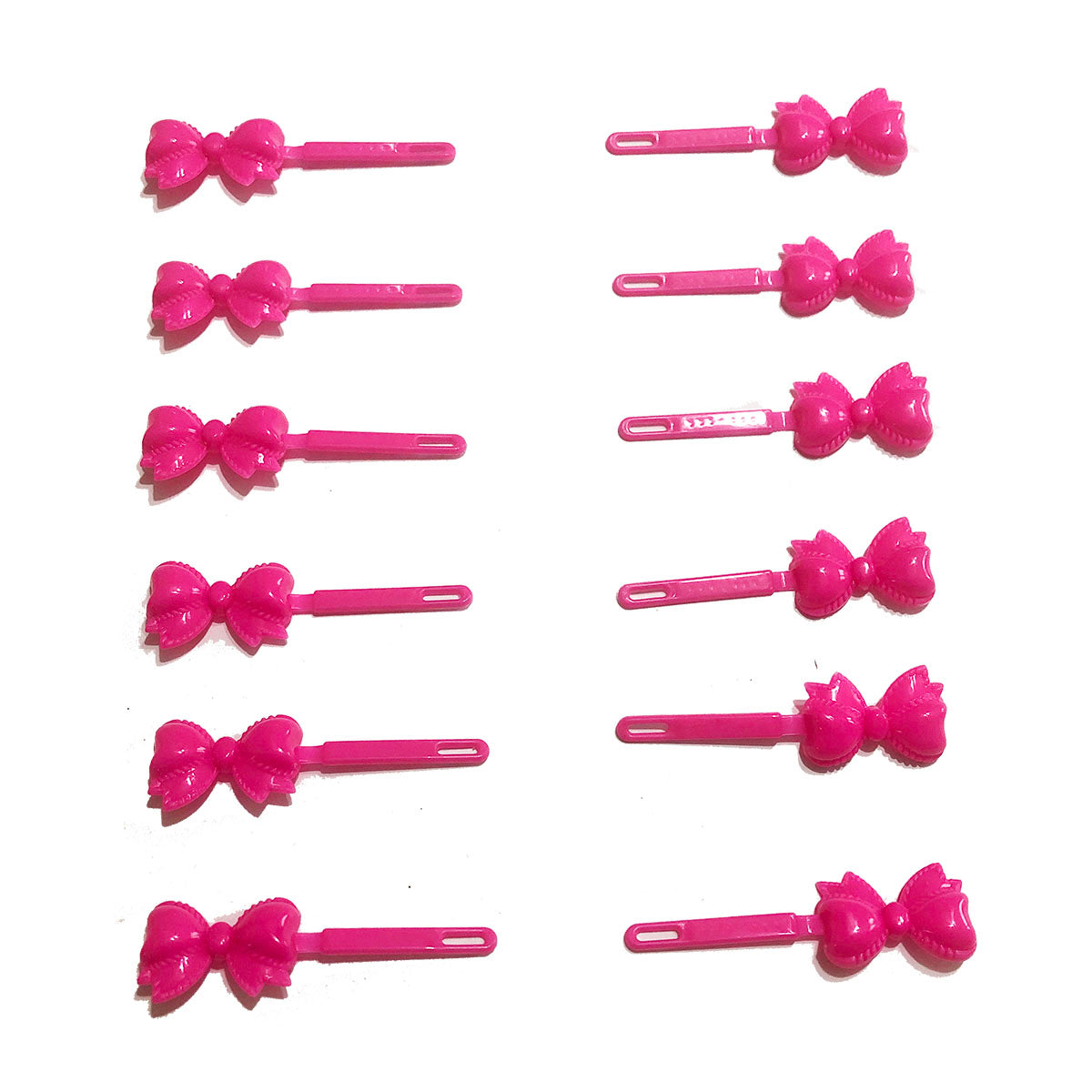 Hot Pink Ribbon Barrettes – The Barrette Box