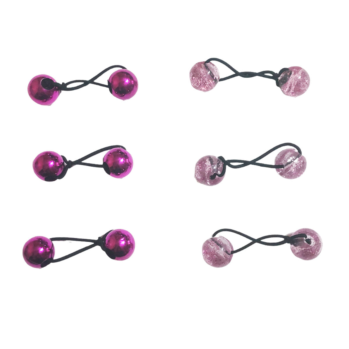 Glitter Pink Flake Bobble Set – The Barrette Box