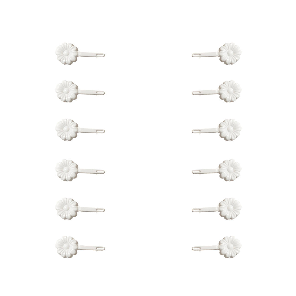 White Sunflower Barrettes – The Barrette Box